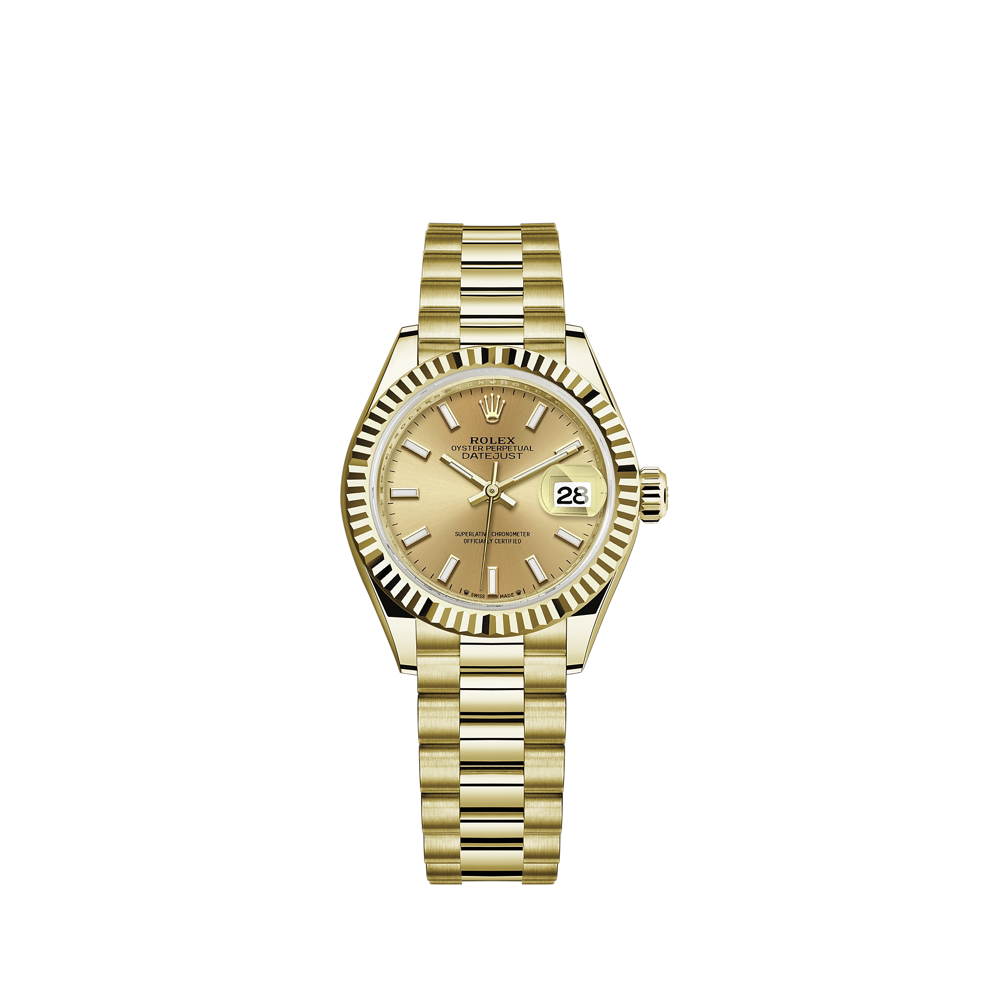 Jam tangan Rolex Lady-Datejust: Emas kuning 18 karat - M279178-0001