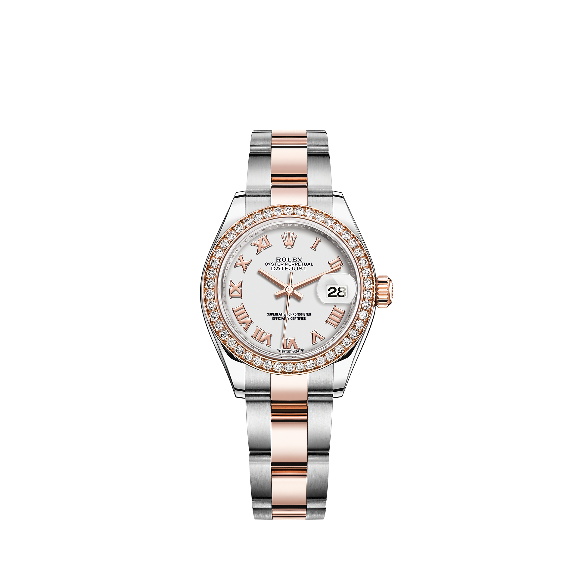 Jam tangan Lady-Datejust Rolex: Oystersteel dan emas Everose ...