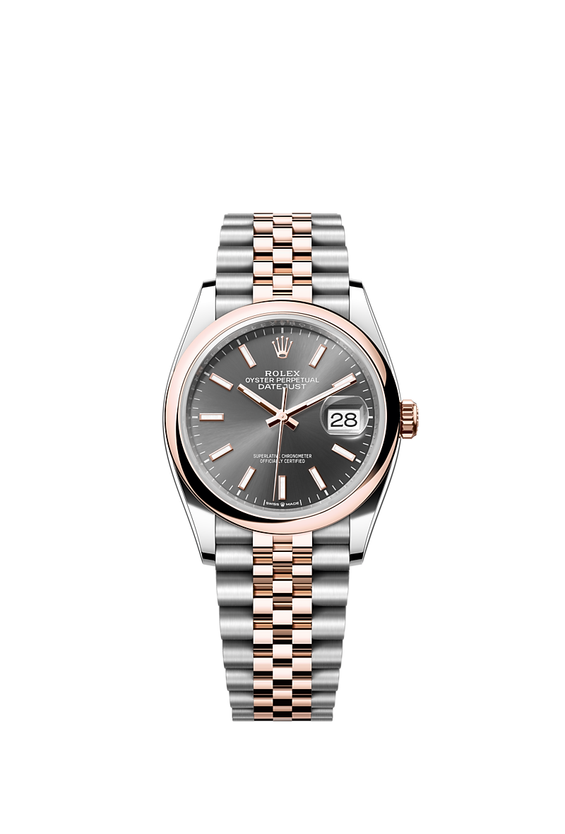 Rolex Datejust 36 watch: Oystersteel and Everose gold - m126201-0013