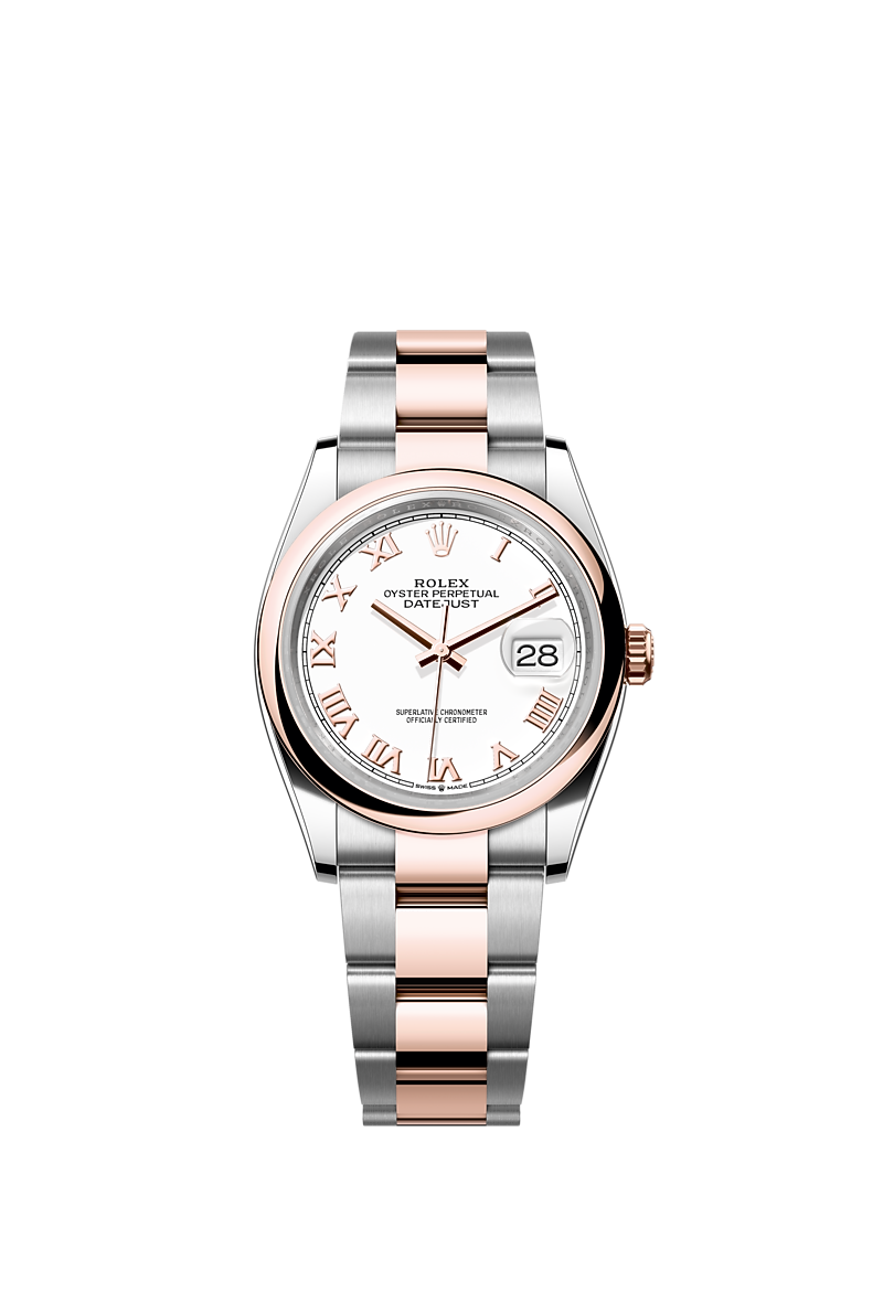 Rolex Datejust 36 watch: Oystersteel and Everose gold - m126201-0016