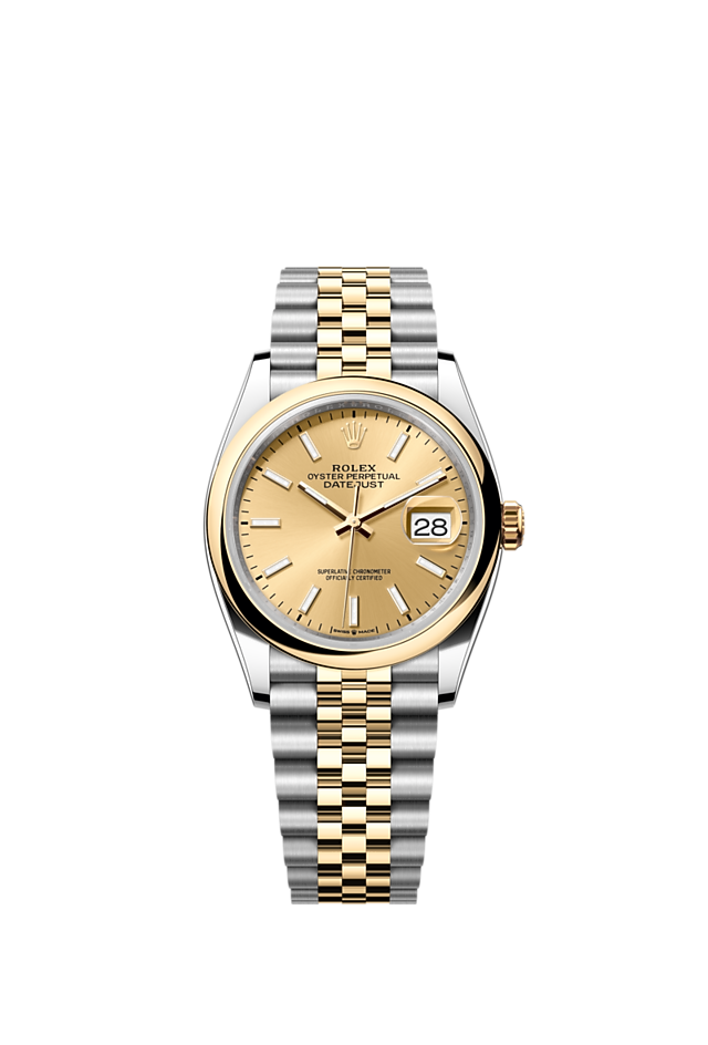 Rolex Datejust 36 watch: Oystersteel and yellow gold - m126203-0015