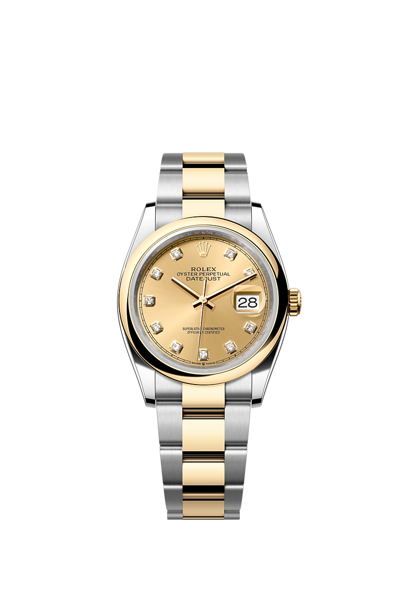 Rolex Datejust 36 watch: Oystersteel and yellow gold - m126203-0018