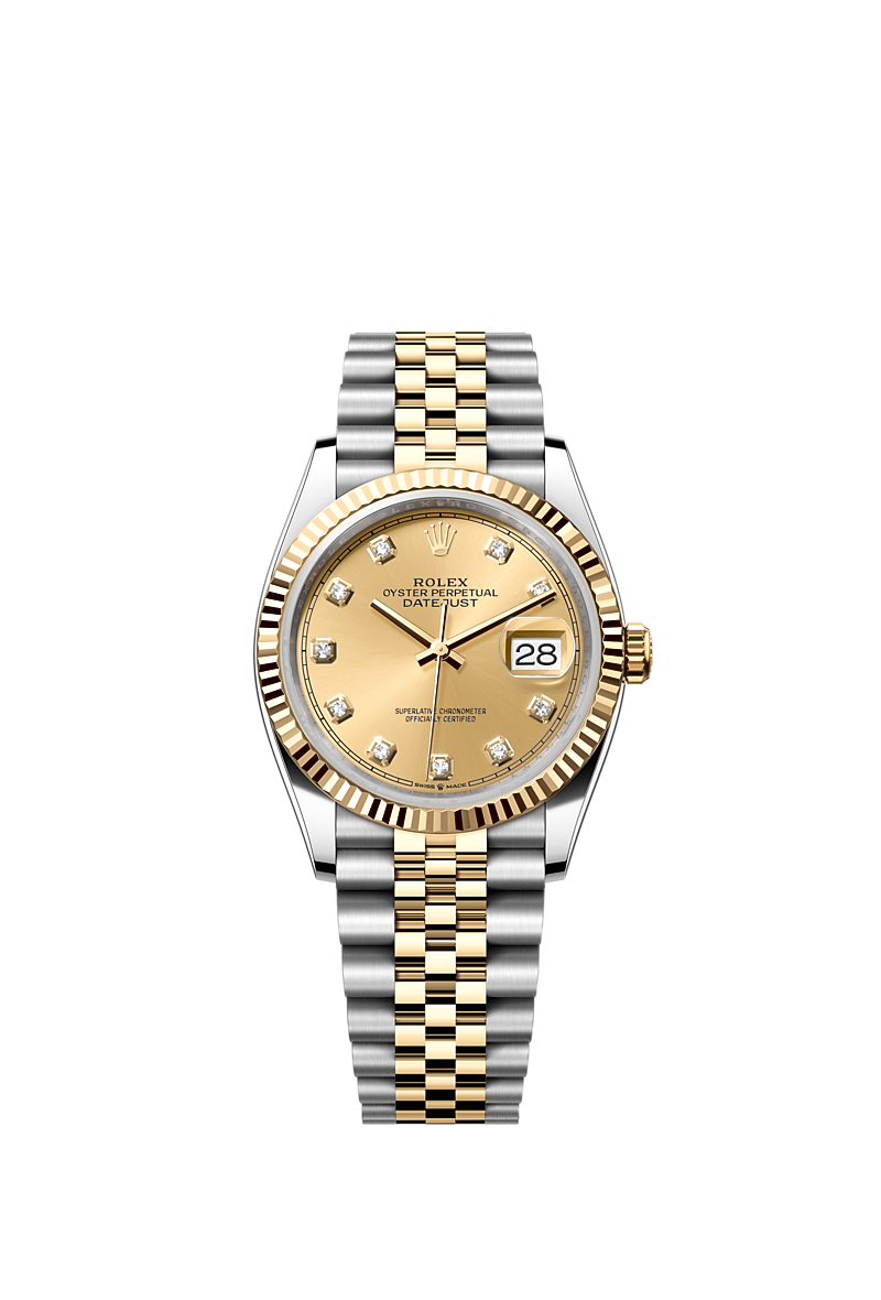 Rolex Datejust 36腕錶：黃金及蠔式鋼 - m126233-0017