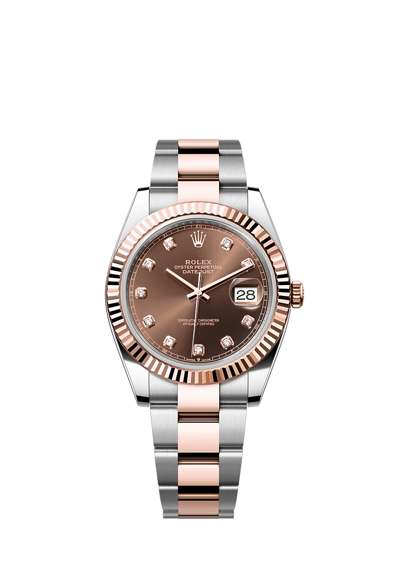 Jam tangan Datejust 41 Rolex: Oystersteel dan emas Everose - m126331-0003