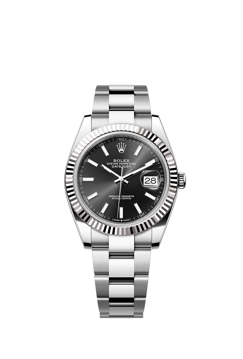 Rolex Datejust 41腕錶：白色黃金及蠔式鋼 - m126334-0017