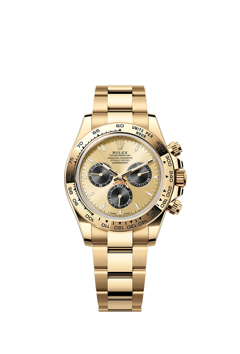 Jam tangan Cosmograph Daytona Rolex: emas kuning 18 karat - m126508-0006