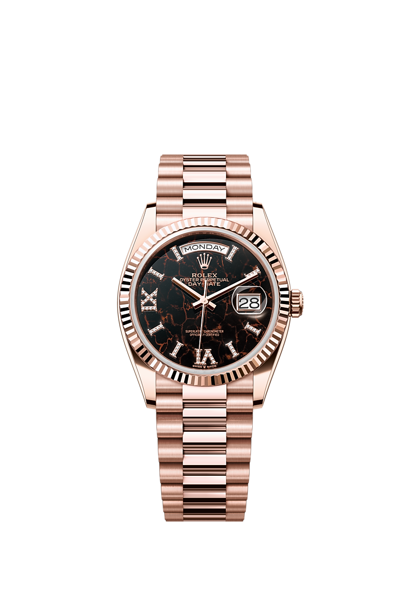 Rolex Day-Date 36 watch: 18 kt Everose gold - m128235-0041