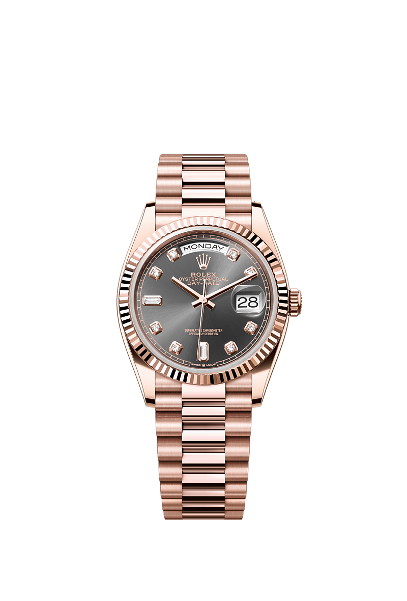 Rolex Day-Date 36 watch: 18 kt Everose gold - m128235-0050