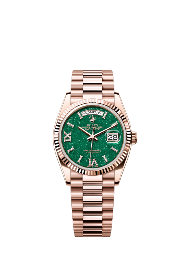 Rolex Day-Date 36 watch: 18 kt Everose gold - m128235-0068