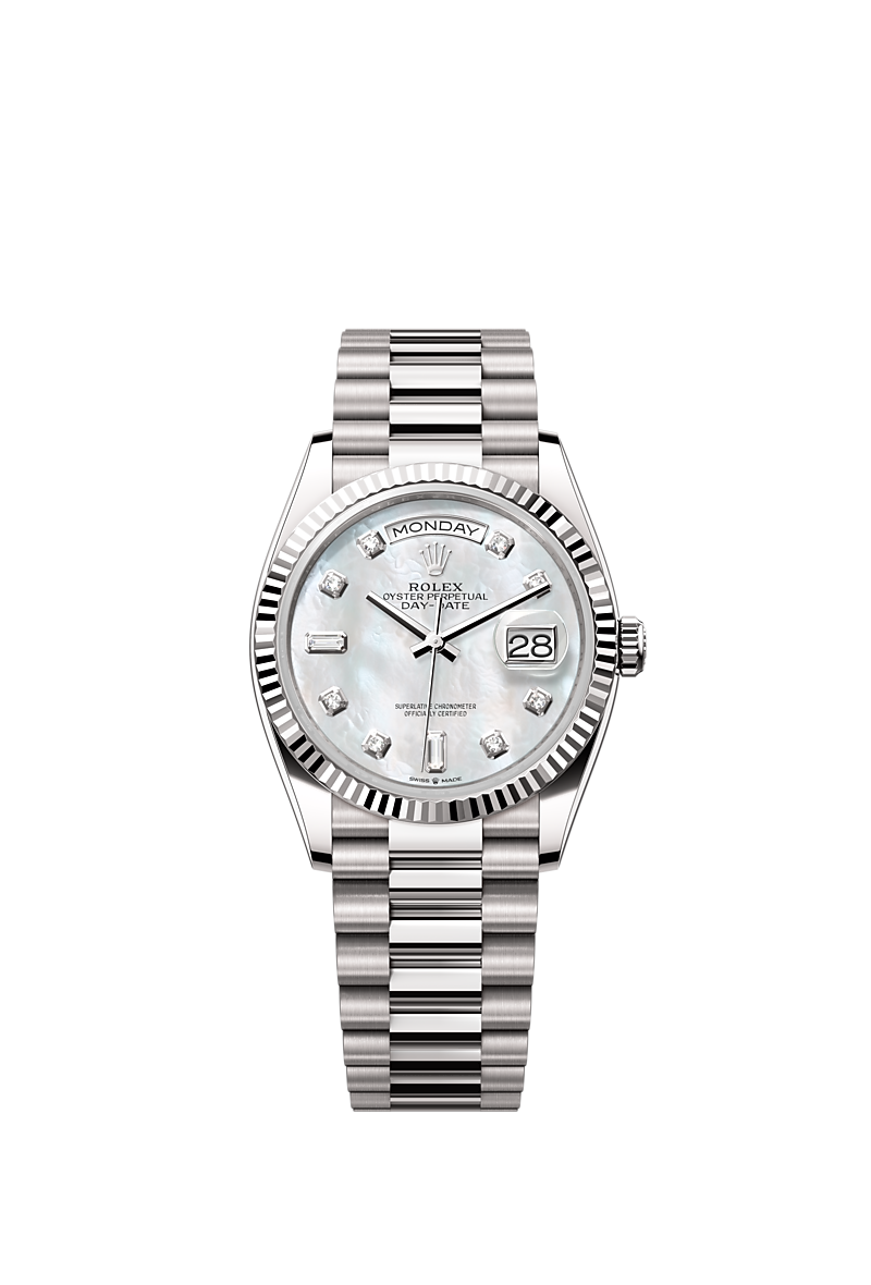 Rolex Day-Date 36 watch: 18 kt white gold - m128239-0007