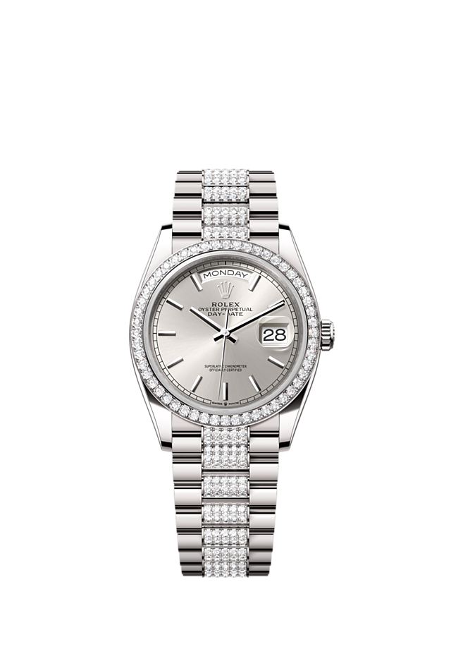 Rolex Day-Date 36 watch: 18 kt white gold - m128349rbr-0013