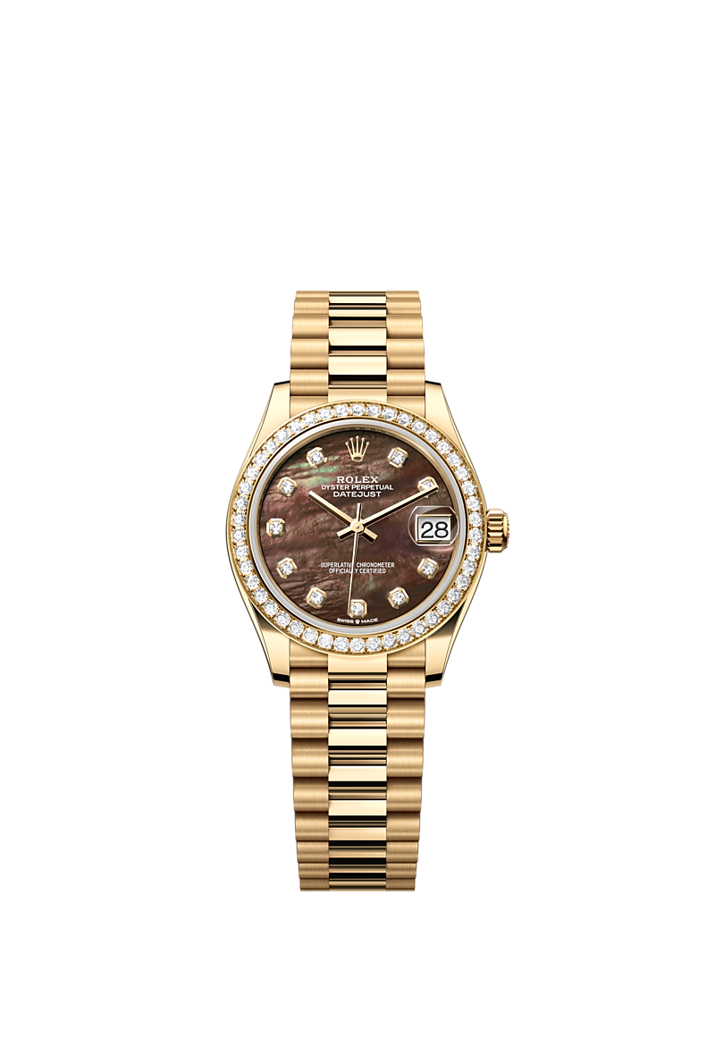 롤렉스 Datejust 31 시계: 18캐럿 옐로우 골드 - m278288rbr-0032