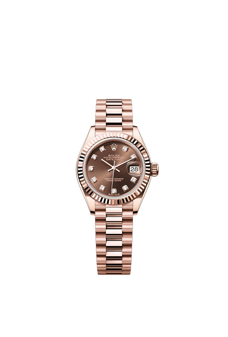 롤렉스 Lady-Datejust 시계: 18캐럿 에버로즈 골드 - m279175-0016