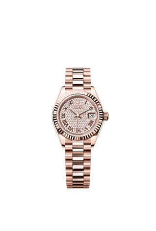 롤렉스 Lady-Datejust 시계: 18캐럿 에버로즈 골드 - m279175-0023