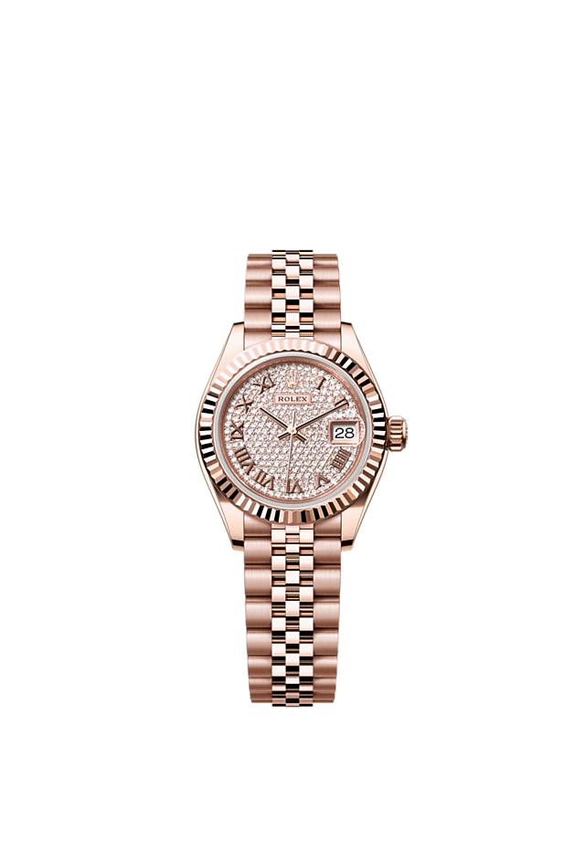 롤렉스 Lady-Datejust 시계: 18캐럿 에버로즈 골드 - m279175-0024