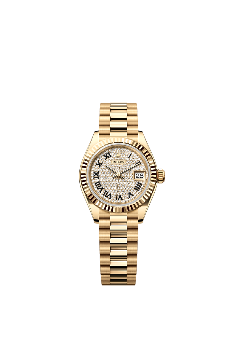 Rolex Lady-Datejust watch: 18 kt yellow gold - m279178-0031